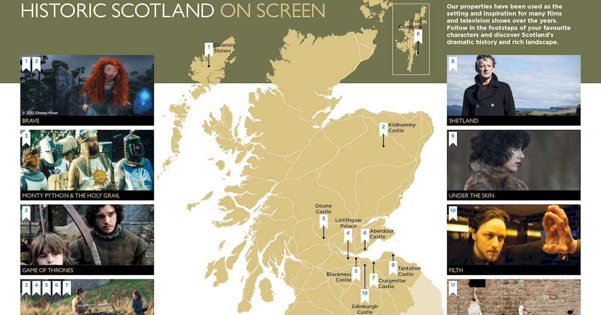 Historic Scotland on Screen map | Historic Environment Scotland