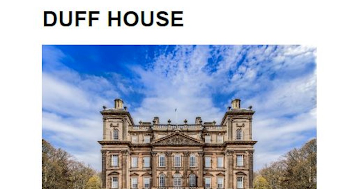 Duff House Statement of Significance | Historic Environment Scotland